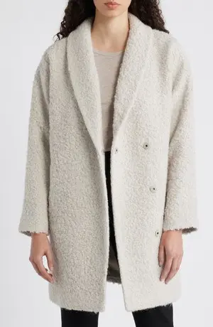 Eileen Fisher Shawl Collar Alpaca Blend Coat