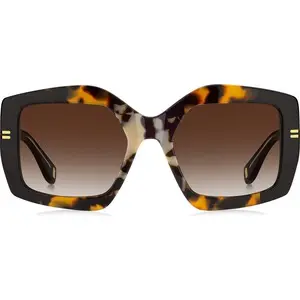 Marc Jacobs 53mm Gradient Rectangular Sunglasses - Havana/ Brown Sf