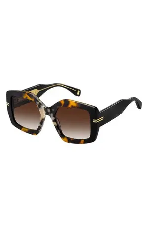 Marc Jacobs 53mm Gradient Rectangular Sunglasses - Havana/ Brown Sf