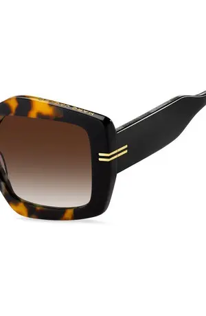 Marc Jacobs 53mm Gradient Rectangular Sunglasses - Havana/ Brown Sf