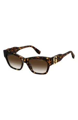 Marc Jacobs 54mm Gradient Rectangular Sunglasses - Havana/ Brown