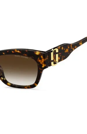 Marc Jacobs 54mm Gradient Rectangular Sunglasses - Havana/ Brown