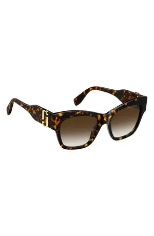 Marc Jacobs 54mm Gradient Rectangular Sunglasses - Havana/ Brown