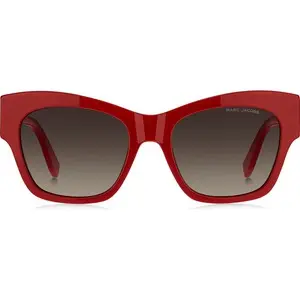 Marc Jacobs Marc Jacobs 54mm Gradient Rectangular Sunglasses Red/ Brown