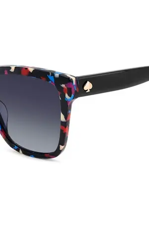 Kate Spade New York Kiya 56mm Gradient Square Sunglasses - Pattern Black/ Dark Grey