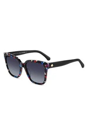 Kate Spade New York Kiya 56mm Gradient Square Sunglasses - Pattern Black/ Dark Grey