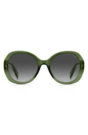 Marc Jacobs 55mm Gradient Oval Sunglasses - Green/ Grey Azure