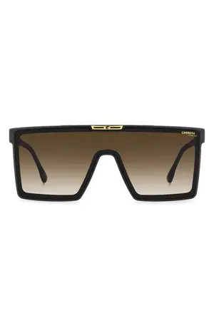 Carrera Eyewear Oversized Shield Sunglasses - Matte Black/ Black Brown Green