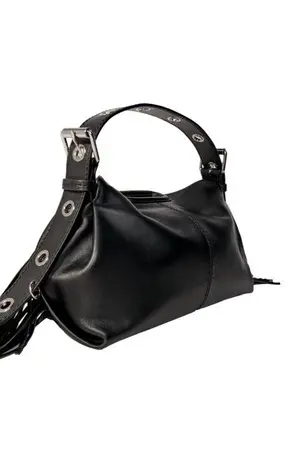 Maje Smooth Leather Miss M Bag - Black