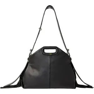 Maje Smooth Leather Miss M Bag - Black