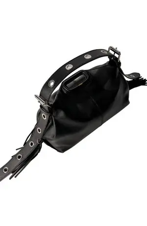 Maje Smooth Leather Miss M Bag - Black