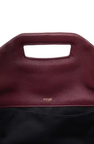 Maje Smooth Leather Miss M Bag - Wine Lees