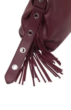 Maje Smooth Leather Miss M Bag - Wine Lees