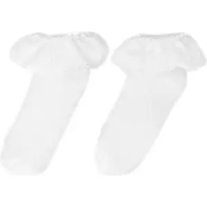 Maje Lace Frill Socks - White