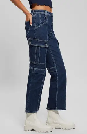 Guess 80s High-waist Cropped Cargo Jeans