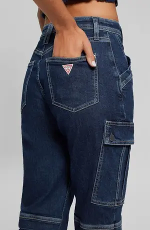 Guess 80s High-waist Cropped Cargo Jeans