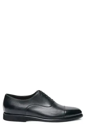 Santoni Darian Oxford Shoe - Black Smooth