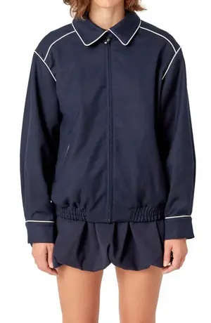 English Factory Contrast Piping Jacket