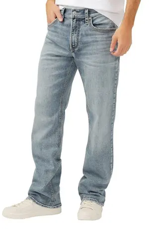 SILVER JEANS CO. Zac Relaxed Straight Leg Jeans - Indigo