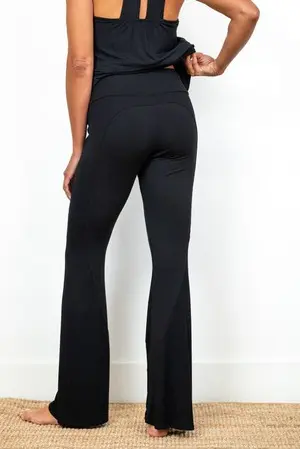 JJWINKS Happy Hour Wide Leg Lounge Pant - Black