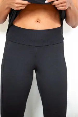 JJWINKS Happy Hour Wide Leg Lounge Pant - Black