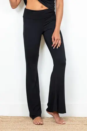JJWINKS Happy Hour Wide Leg Lounge Pant - Black
