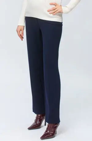 PIETRO BRUNELLI Noah Straight Leg Trousers - Navy