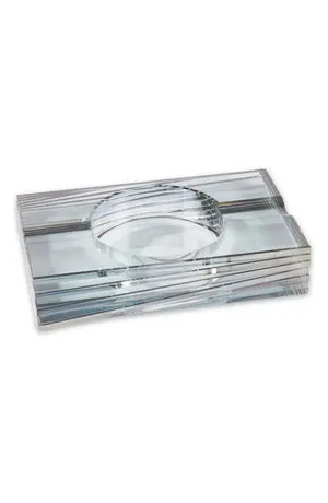 BEY-BERK Gemini Crystal Ashtray - Clear