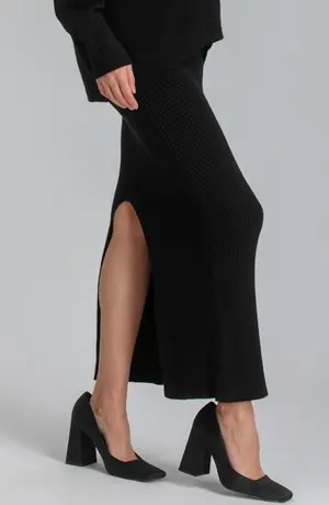 PIETRO BRUNELLI Rib Knit Sweater Skirt