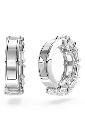 SWAROVSKI Millenia Clip-on Earrings - White/ Silver