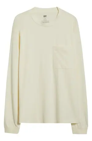 Bp. Oversize Long Sleeve Pocket T-shirt - Ivory Egret