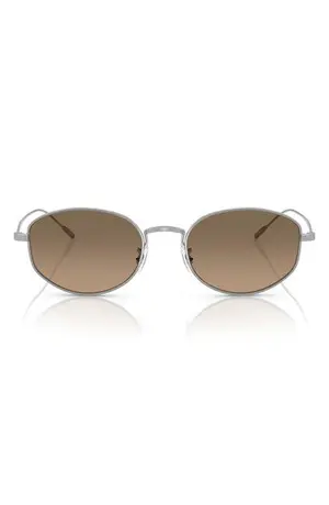 Oliver Spencer 51mm Polarized Oval Sunglasses - Silver