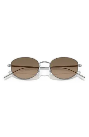 Oliver Spencer 51mm Polarized Oval Sunglasses - Silver