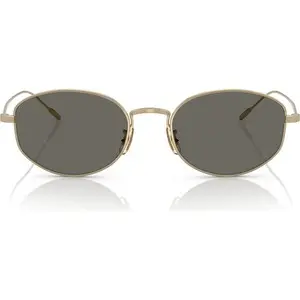 Oliver Spencer 51mm Oval Sunglasses - Gold Grey