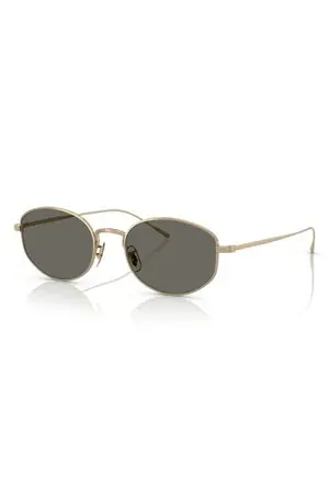 Oliver Spencer 51mm Oval Sunglasses - Gold Grey