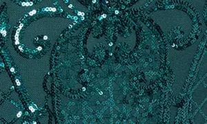 Betsy & Adam Sequin Mermaid Gown