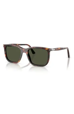 Persol 56mm Rectangular Sunglasses - Havana