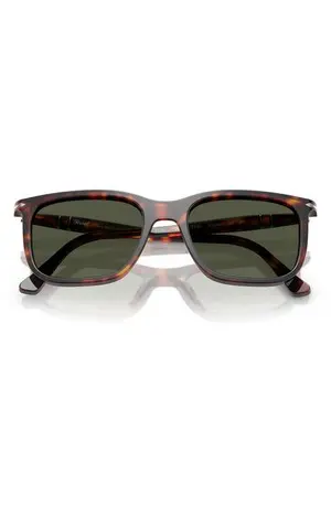 Persol 56mm Rectangular Sunglasses - Havana