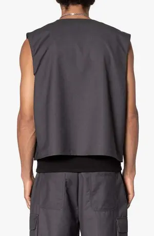 Mnml Bonded Cotton Gabardine Cargo Vest