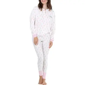 Honeydew Intimates Cuddle Crew Pajamas Ivory Trees
