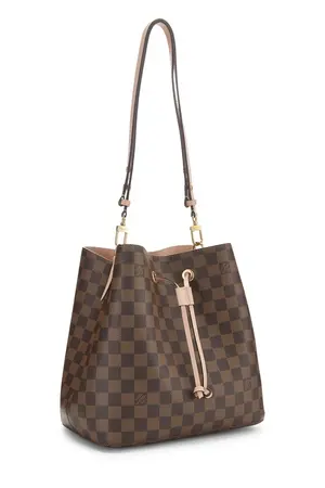 LOUIS VUITTON Damier Ebene Neo Noé Bucket Bag - Pink