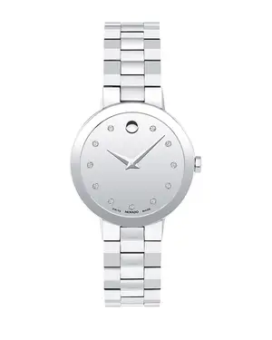 Movado Sapphire 28mm Watch - Silver