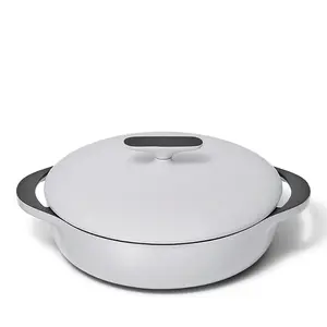 CARAWAY Enameled Cast Iron 3.5 Qt Braiser With Lid - Gray