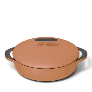 CARAWAY Enameled Cast Iron 3.5 Qt Braiser With Lid - Rust