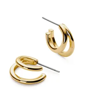 ANA LUISA Scarlett Double Hoop Earrings - Gold