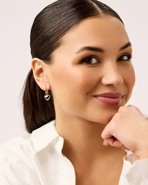 ANA LUISA Wesley Heart Earrings