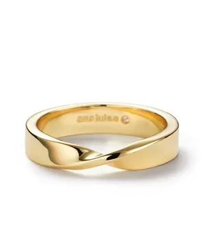 ANA LUISA Eliora Twisted Band Ring - Gold