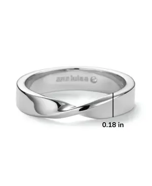 ANA LUISA Eliora Twisted Band Ring - Silver