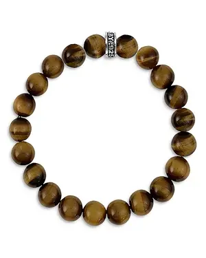 KING BABY STUDIO Tiger Eye Beaded Bracelet - Brown