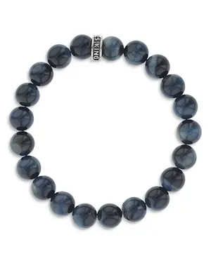 KING BABY STUDIO Tiger Eye Bead Bracelet - Blue